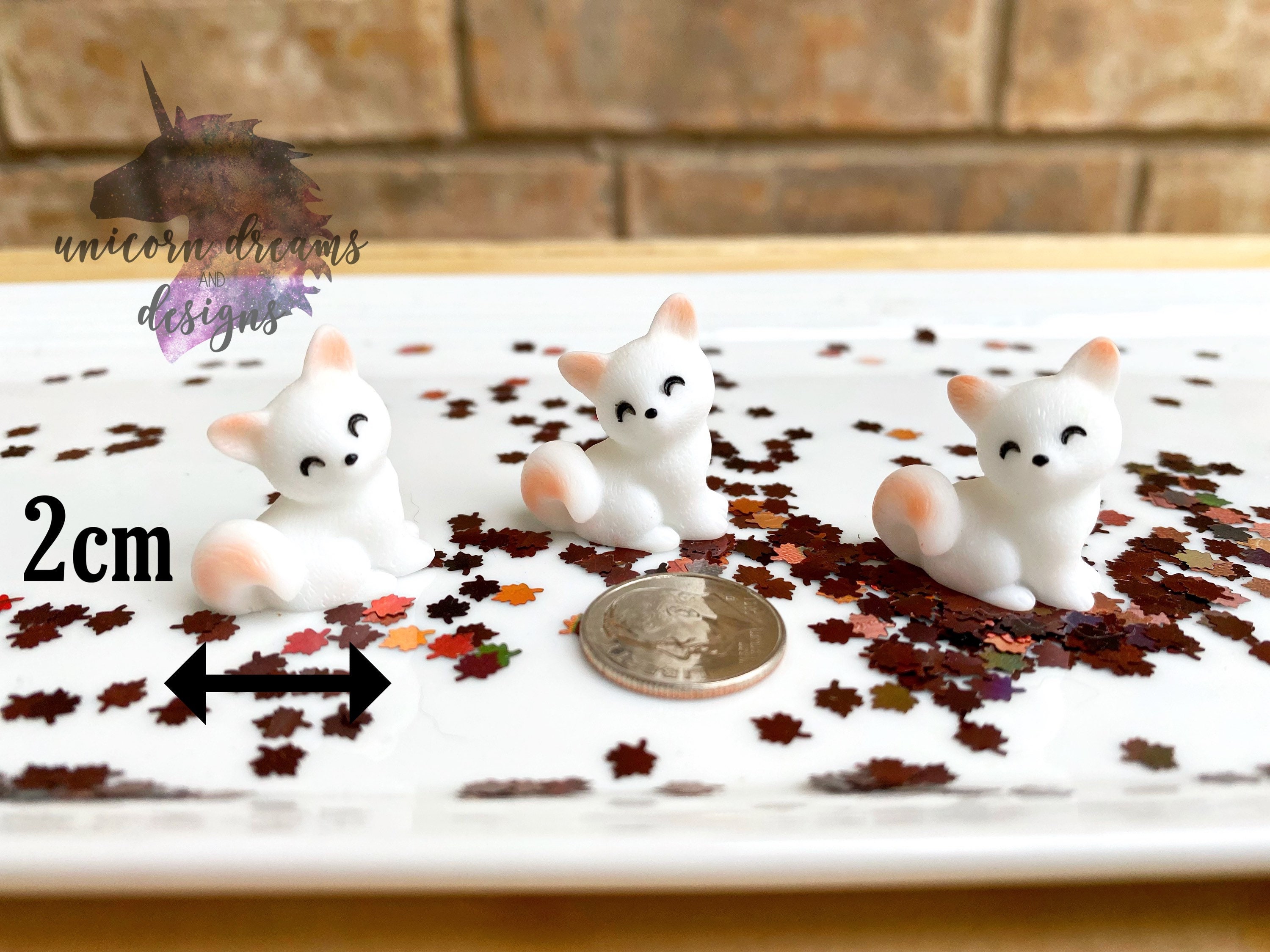 Baby White Fox Realistic Fox Pieces Cabochons Dollhouse - Etsy