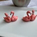 Faux Flamingos, Realistic Flamingo Figures, Tropical Animal Cabochons ...