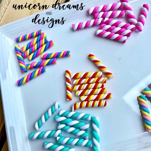 Faux Candy Swabs, Realistic Candy Twist Pieces, Candy Cabochons ...