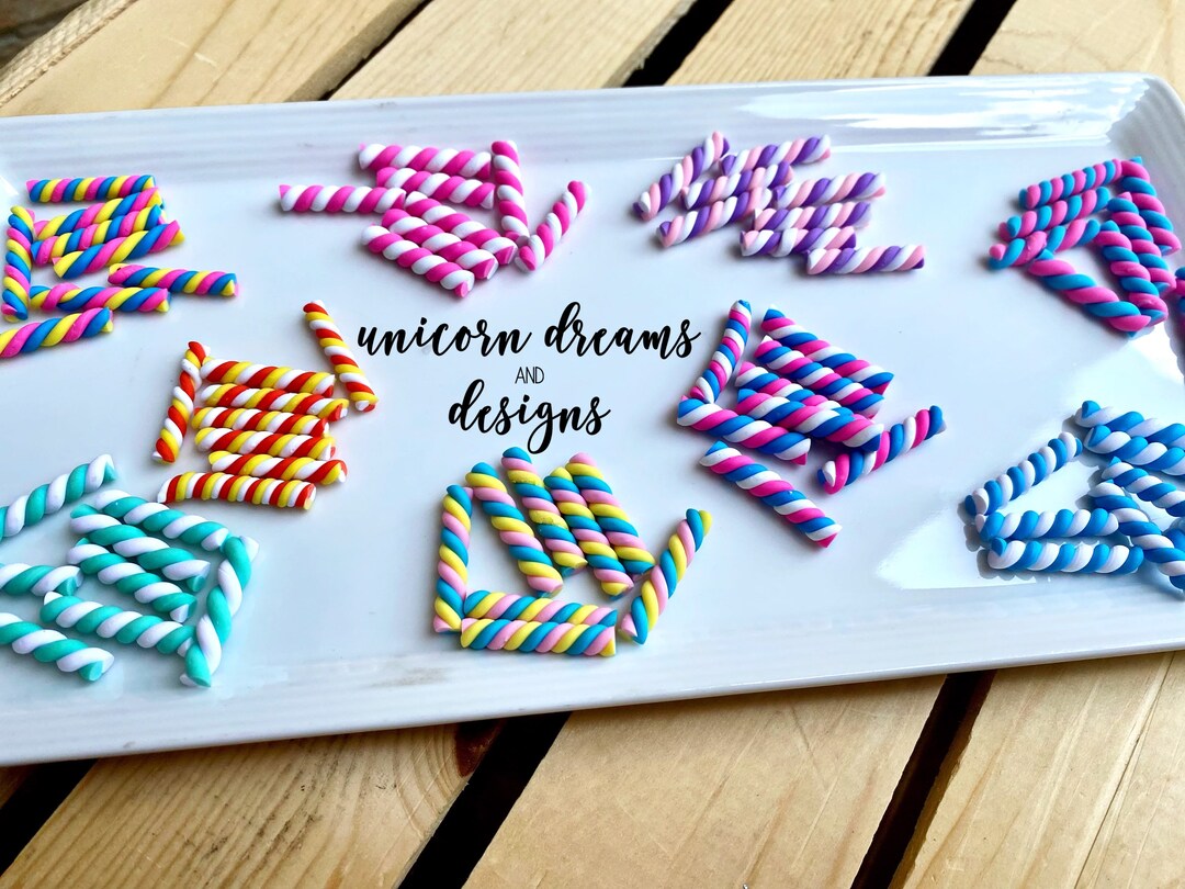 Faux Candy Swabs, Realistic Candy Twist Pieces, Candy Cabochons ...