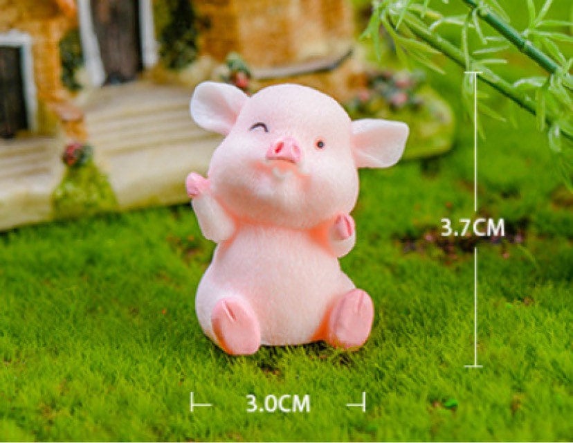 Little Pigs Realistic Silly Pig Set Pig Cabochons Dollhouse - Etsy