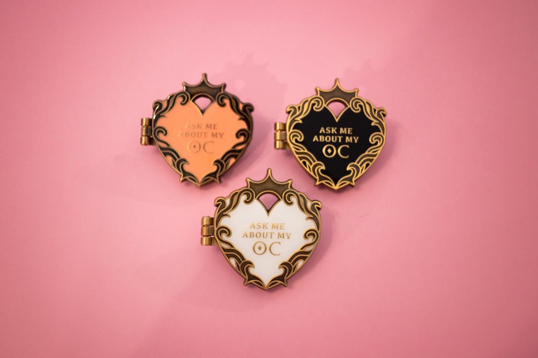 OC Locket Enamel Pins - Etsy