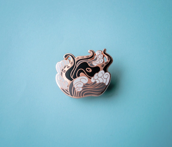 Octopus Depths Hard Enamel Pin - Etsy