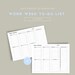 To-do List | Work Week Undated Planner | 8.5x11 PDF PRINTABLE | Instant ...