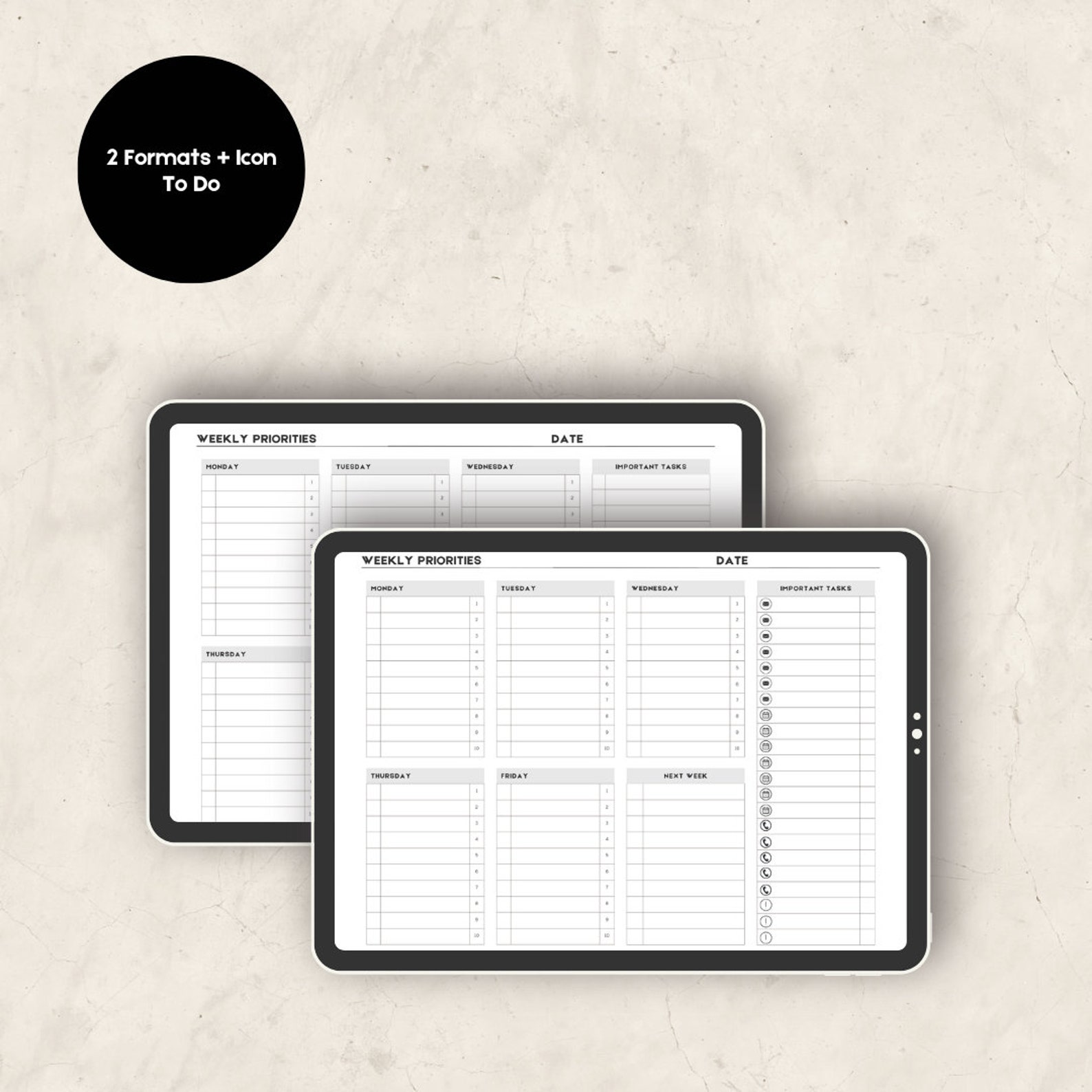 To-do List | Work Week Undated Planner | 8.5x11 PDF PRINTABLE | Instant ...