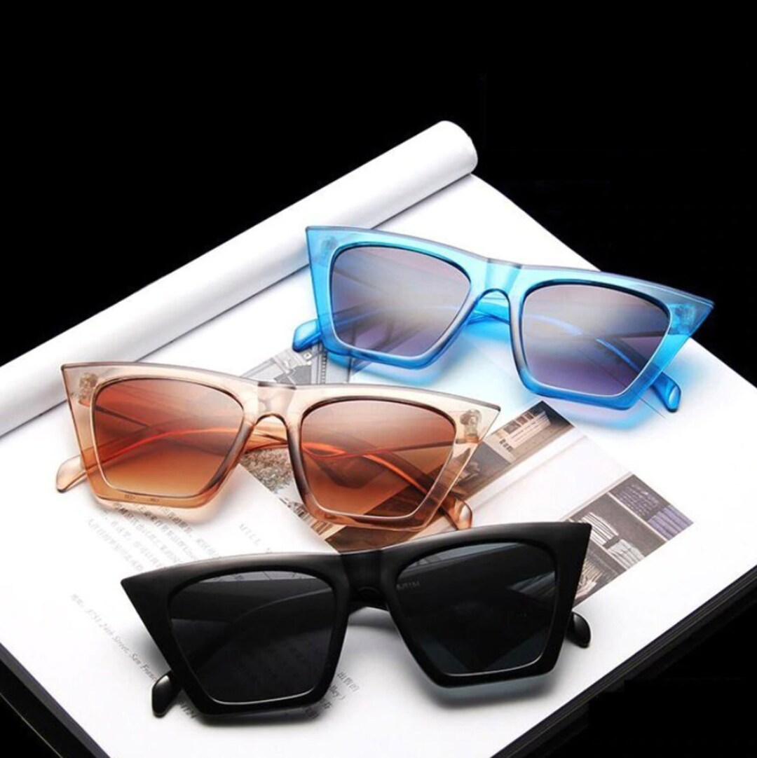 Square Cat Eye Sunglasses - Etsy