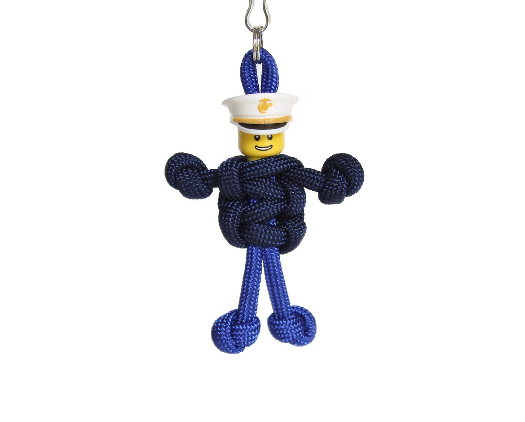 US Marine in Dress Blues Service Uniform Keychain, Zipper Pull Marine ...