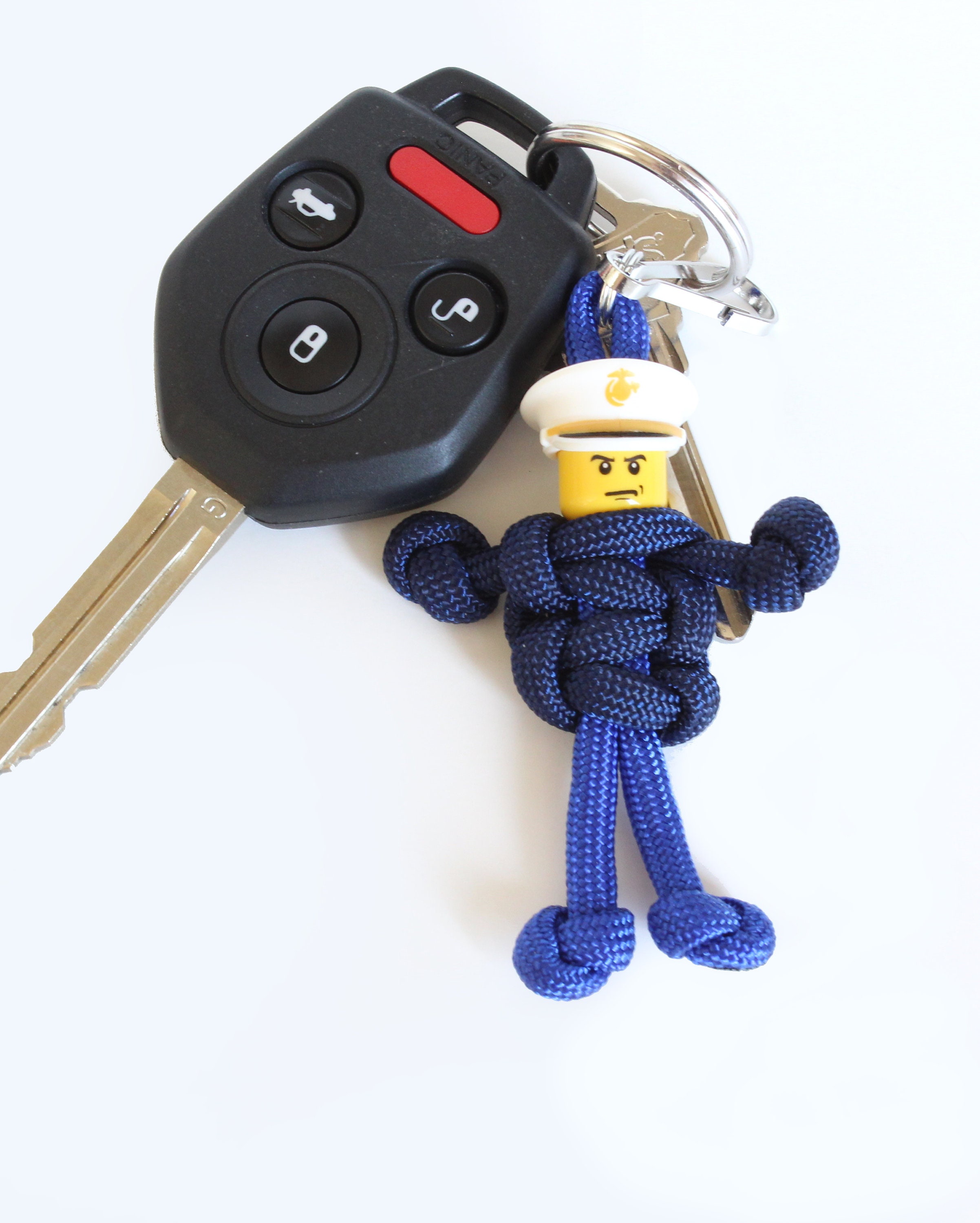 US Marine in Dress Blues Service Uniform Keychain, Zipper Pull Marine ...
