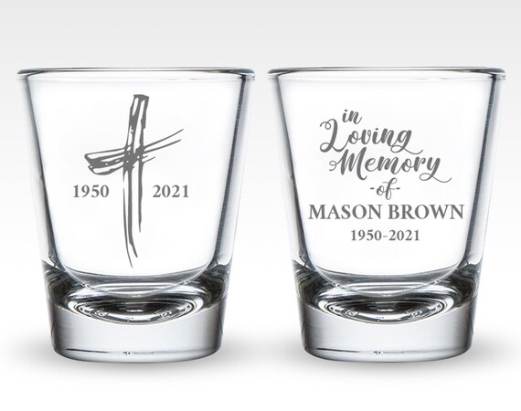 In Loving Memory Shot Glasses Customized Funeral Shot - Etsy