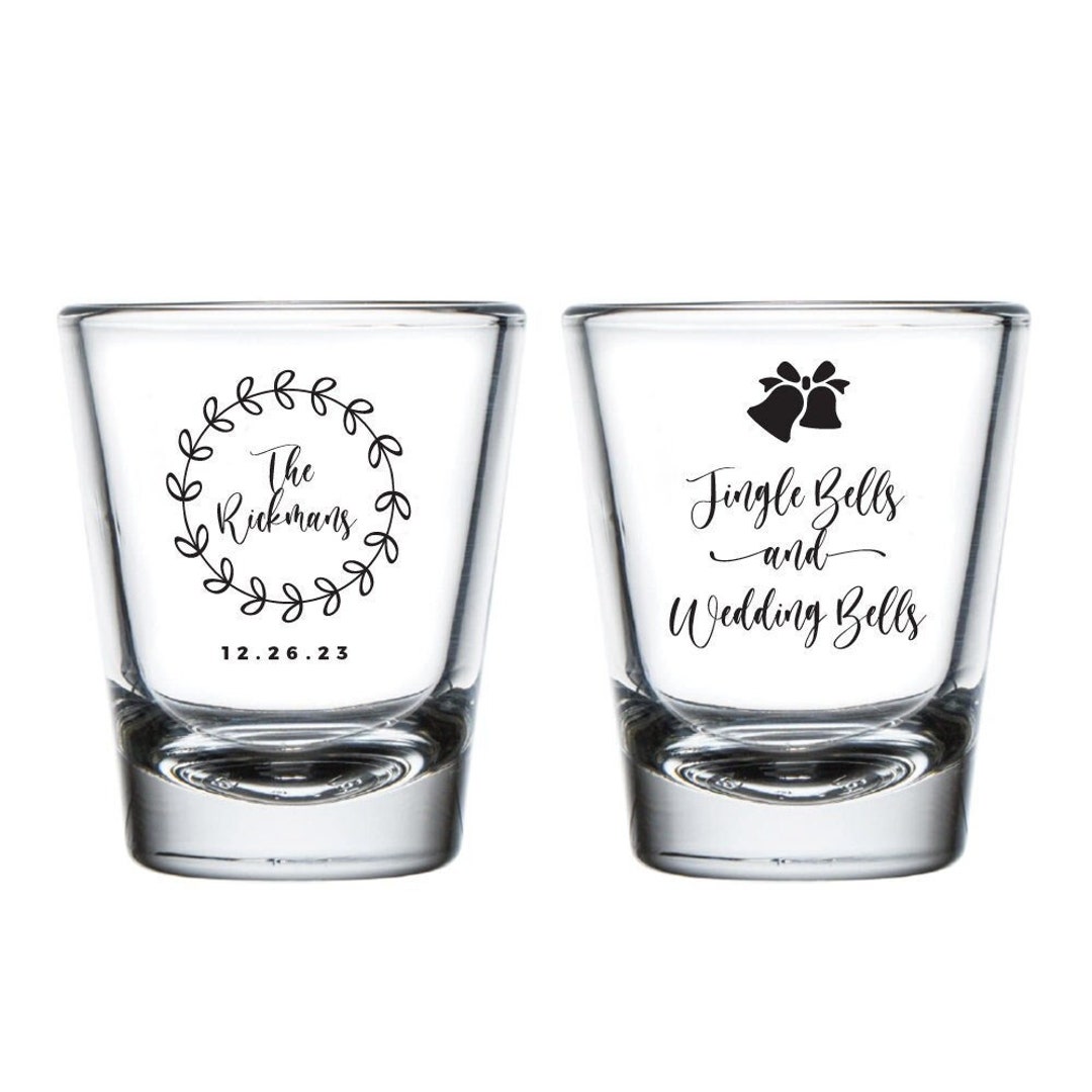 Personalized Wedding Favors, Custom Shot Glasses, Christmas Wedding ...