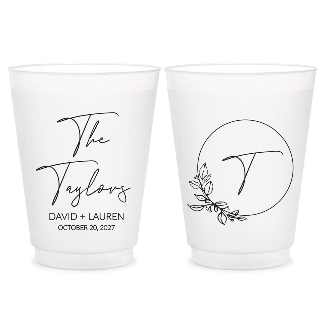 Custom Wedding Frosted Cups, Personalized Wedding Frosted Cups, Custom ...