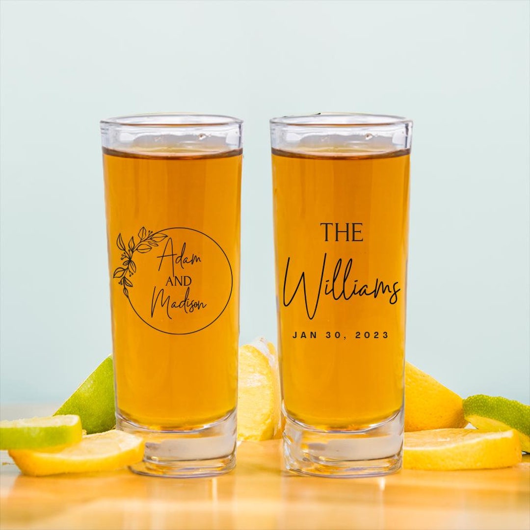 Custom Wedding Shooter Glasses, Personalized Wedding Shooter Glass ...