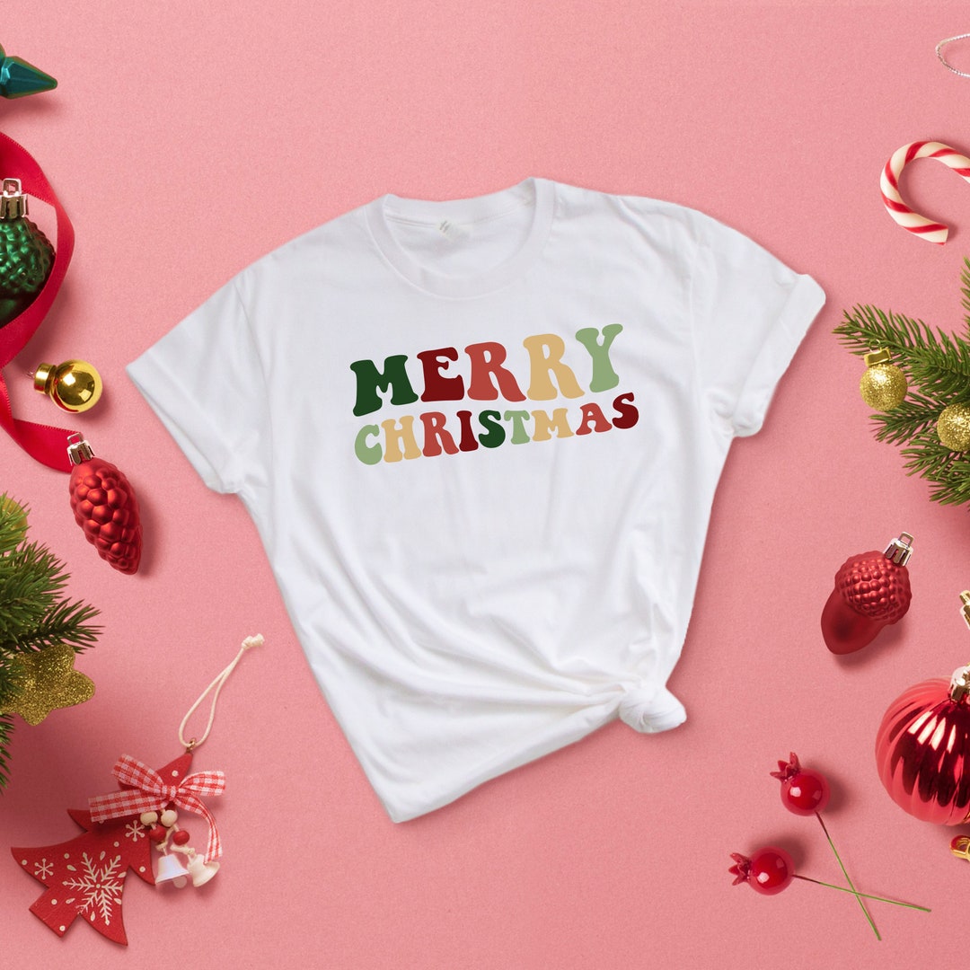 Merry Christmas T-shirts, Merry Christmas Tees, Colorful Christmas T ...