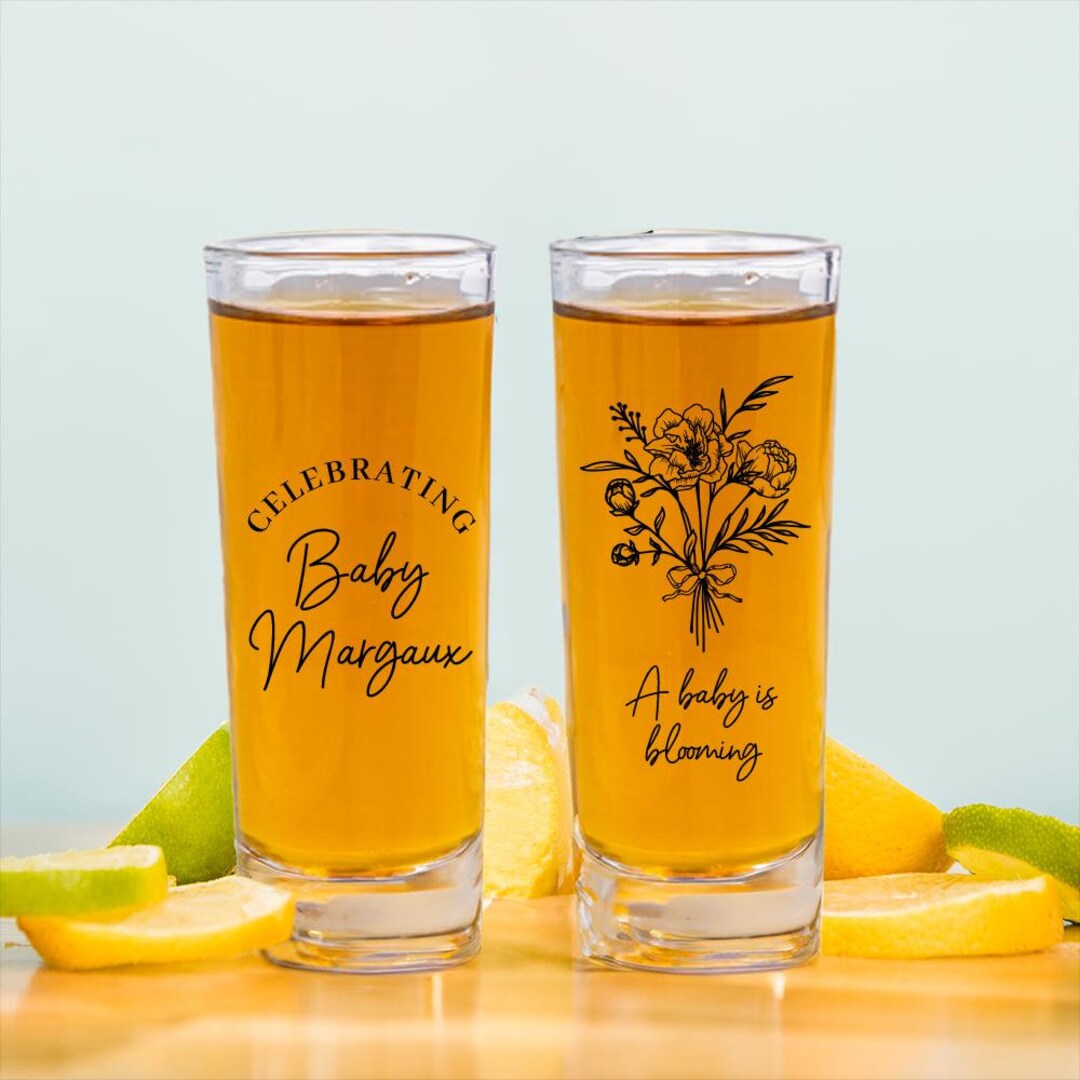 Personalized A Baby is Brewing Shooter Glasses, Personalized Baby ...
