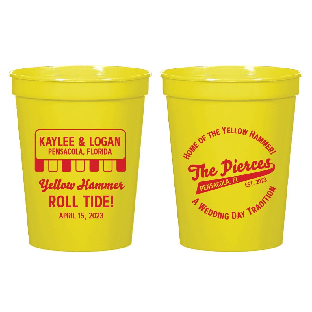 Wedding Stadium Cups, Personalized Wedding Stadium Cups Favors, Say I ...