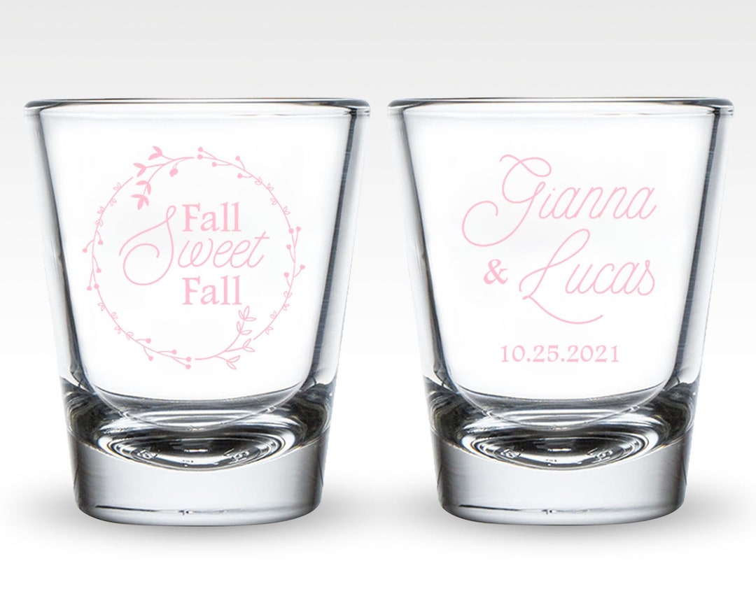 Personalized Wedding Shot Glasses, Personalized Shot Glasses for Fall ...