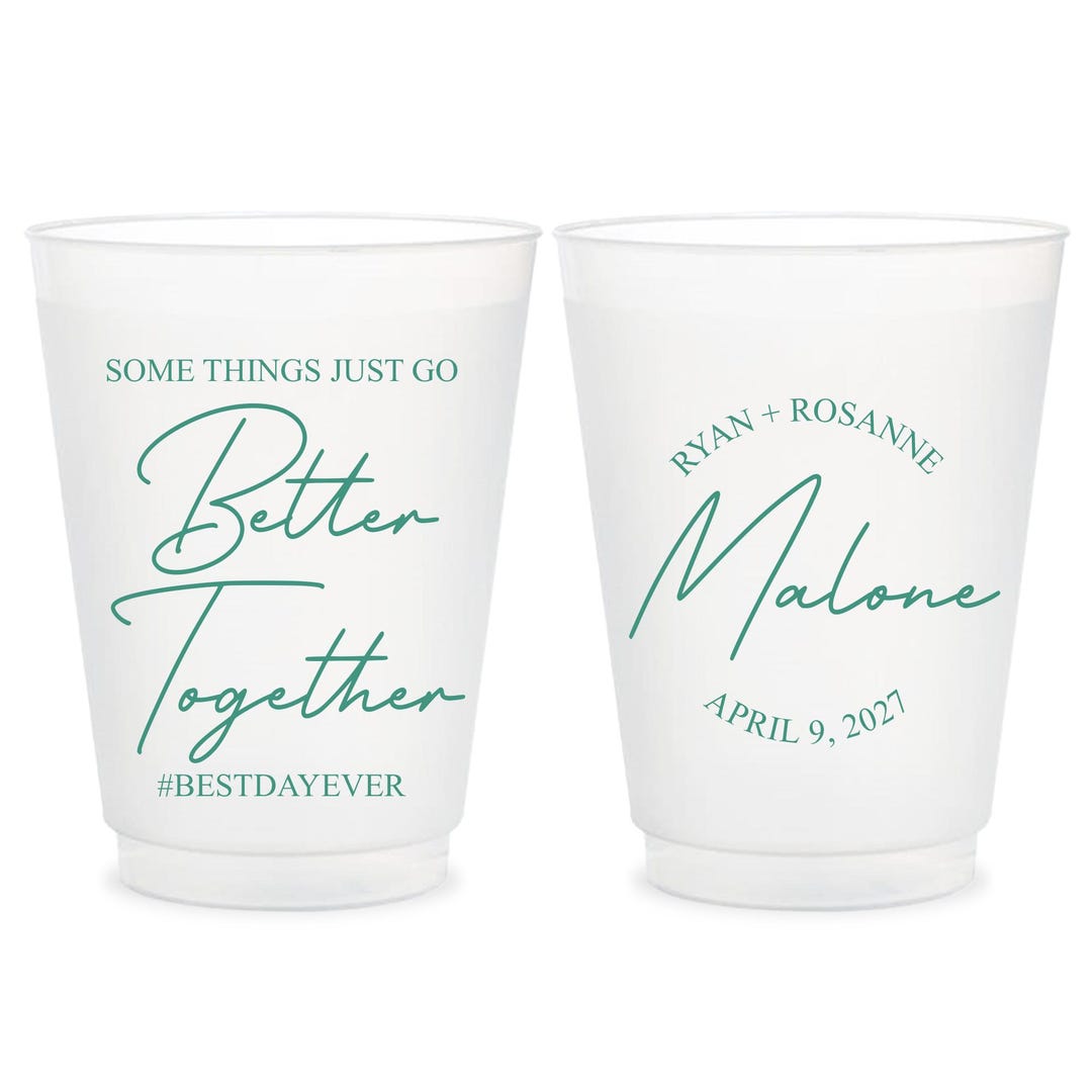 Better Together Custom Wedding Frosted Cup, Frosted Cups for Weddings ...