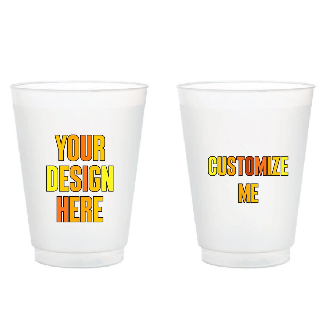 Custom Frosted Cups, Full Color Personalized Frosted Cup Favors ...