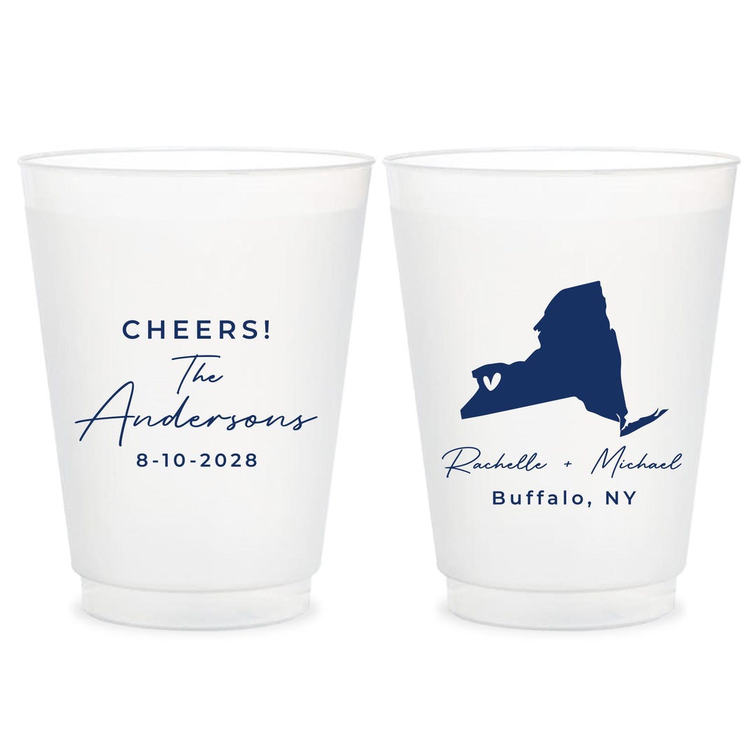 Custom State Frosted Cups, Wedding Frosted Cups, Custom Frosted Cup ...