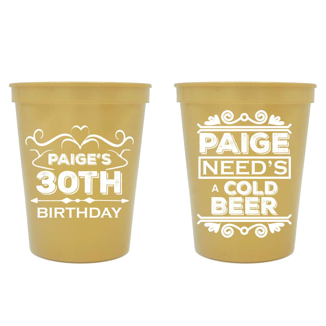 30th Birthday Stadium Cup, Custom Birthday Stadium Cup, 30th Birthday ...