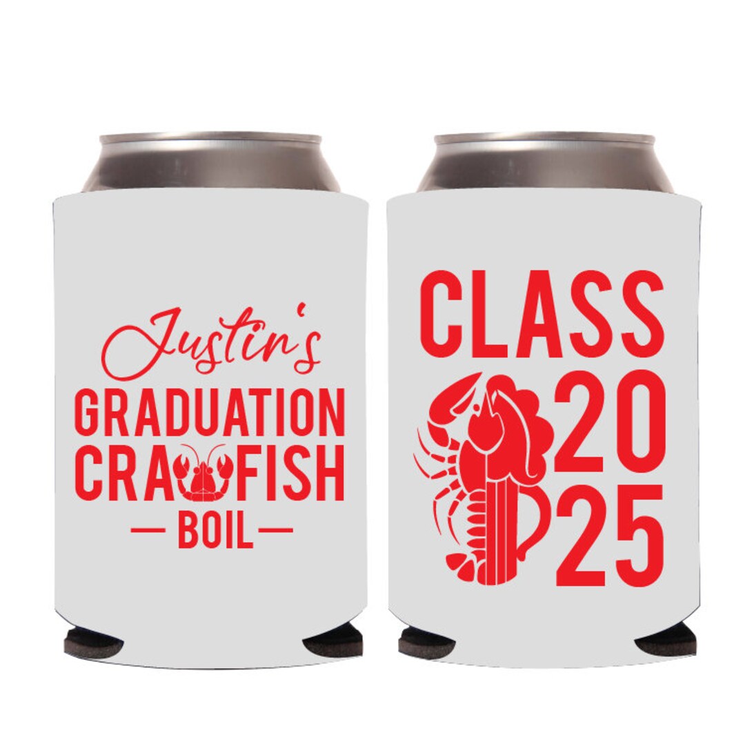 Graduation Crawfish Bowl Can Coolers, Personalized Can Coolers ...
