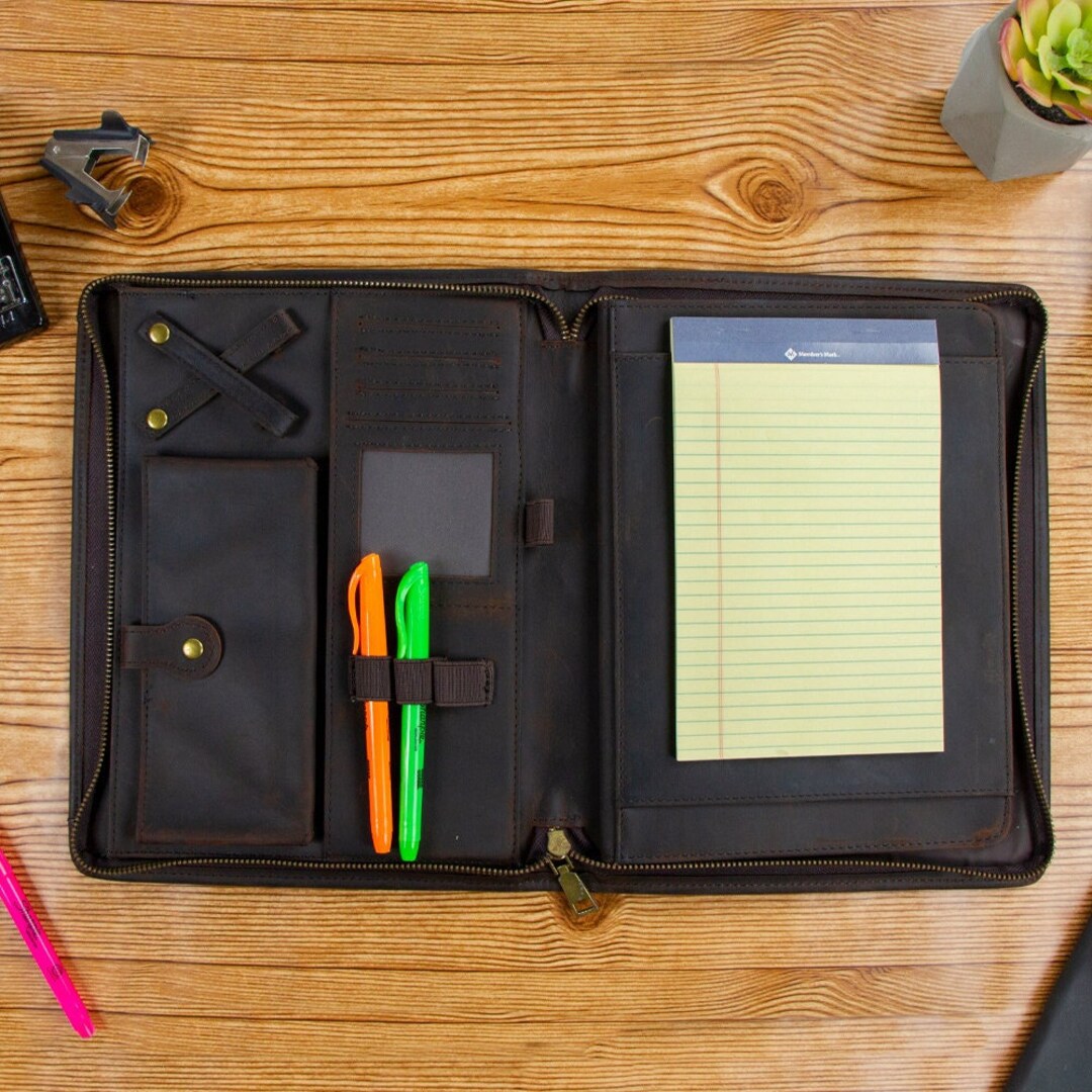 Customized Engraved Leather Padfolio Engraved Leather - Etsy