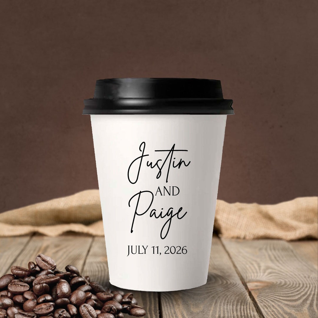 Paper Cup Wedding Favors, Custom Paper Cups, Coffee Cup Wedding Gift ...