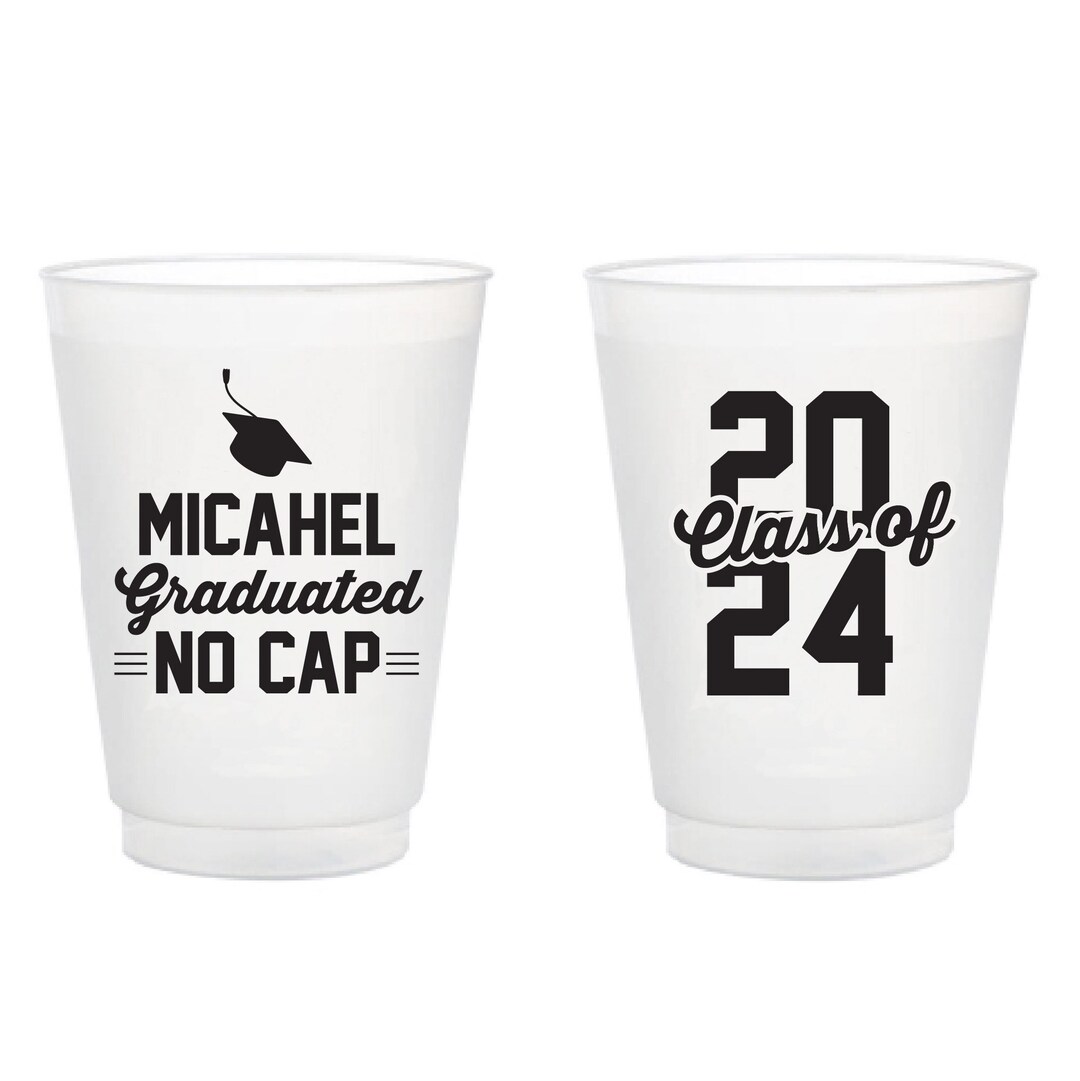 Personalized Frosted Cups, Custom Frosted Cup for Graduation Party ...