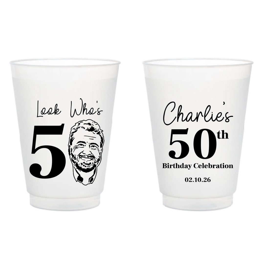 Custom 50th Birthday Frosted Cup, 50th Birthday Frosted Cup Favors ...