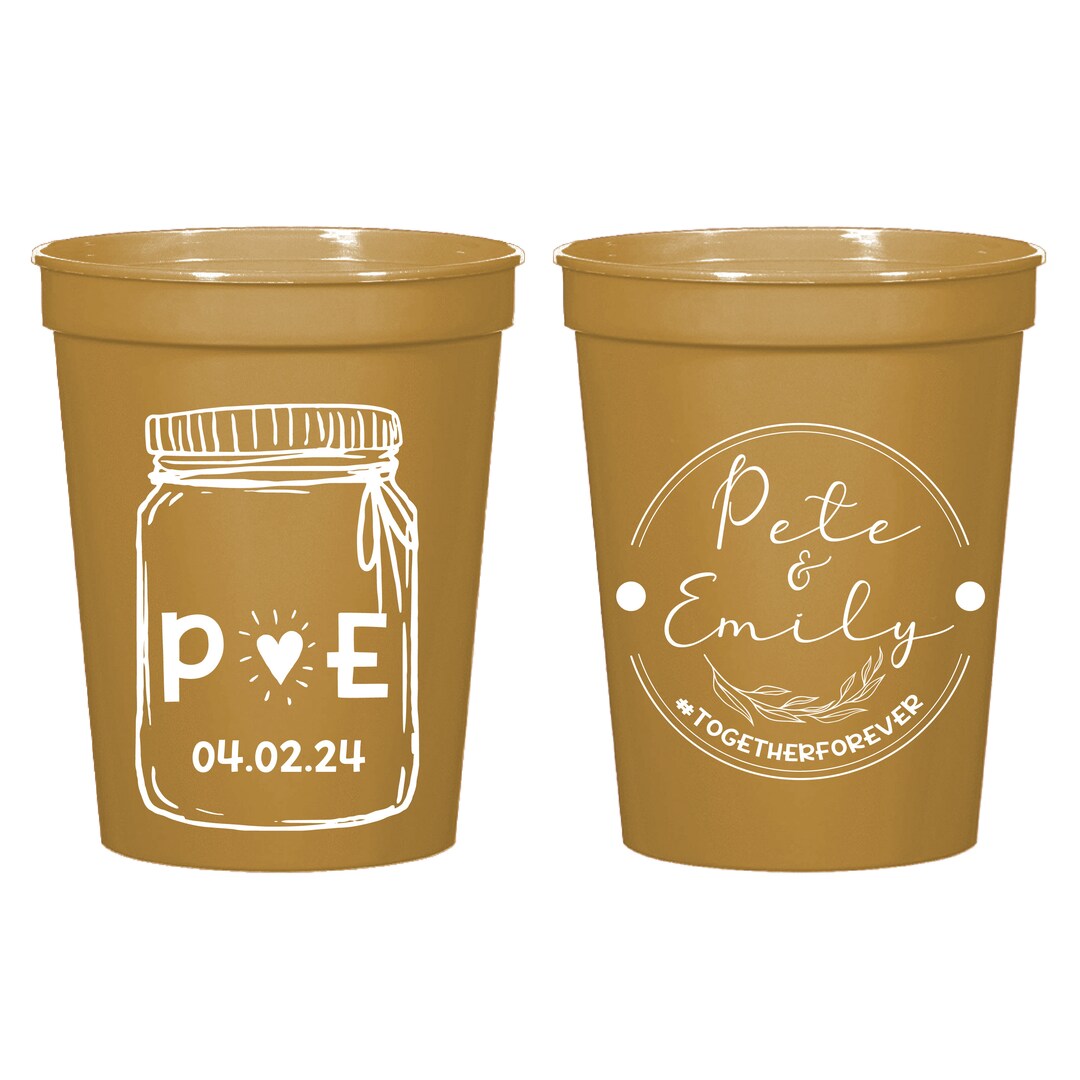 Personalized Wedding Stadium Cups, Stadium Cups as Favors, Custom ...