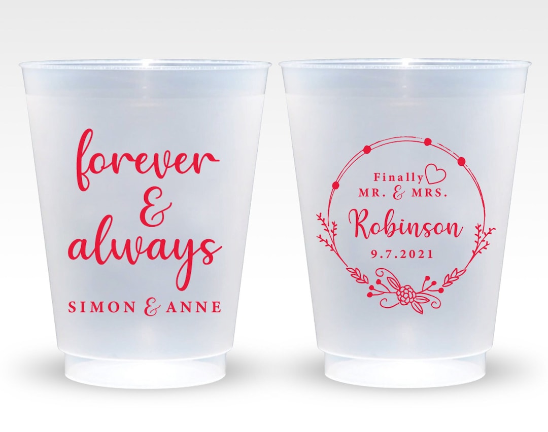 Personalized Favor Frosted Cups, Wedding Frosted Cups, Personalized ...