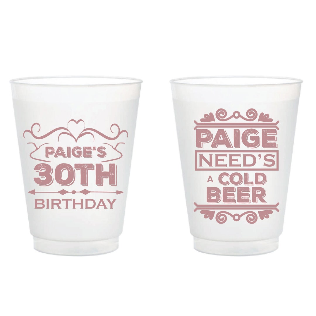 30th Birthday Frosted Cup, Custom Birthday Frosted Cup, 30th Birthday ...