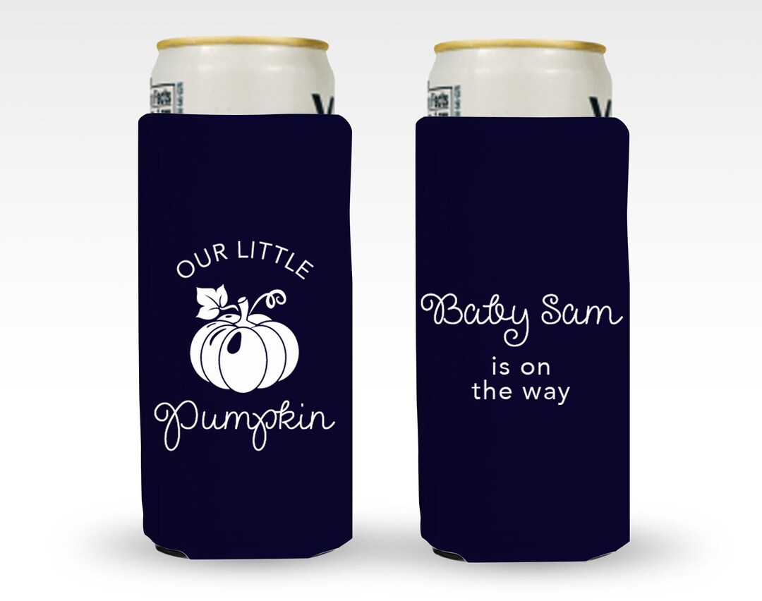 Personalized Baby Shower Favors, Slim Can Coolers, Customized Baby ...