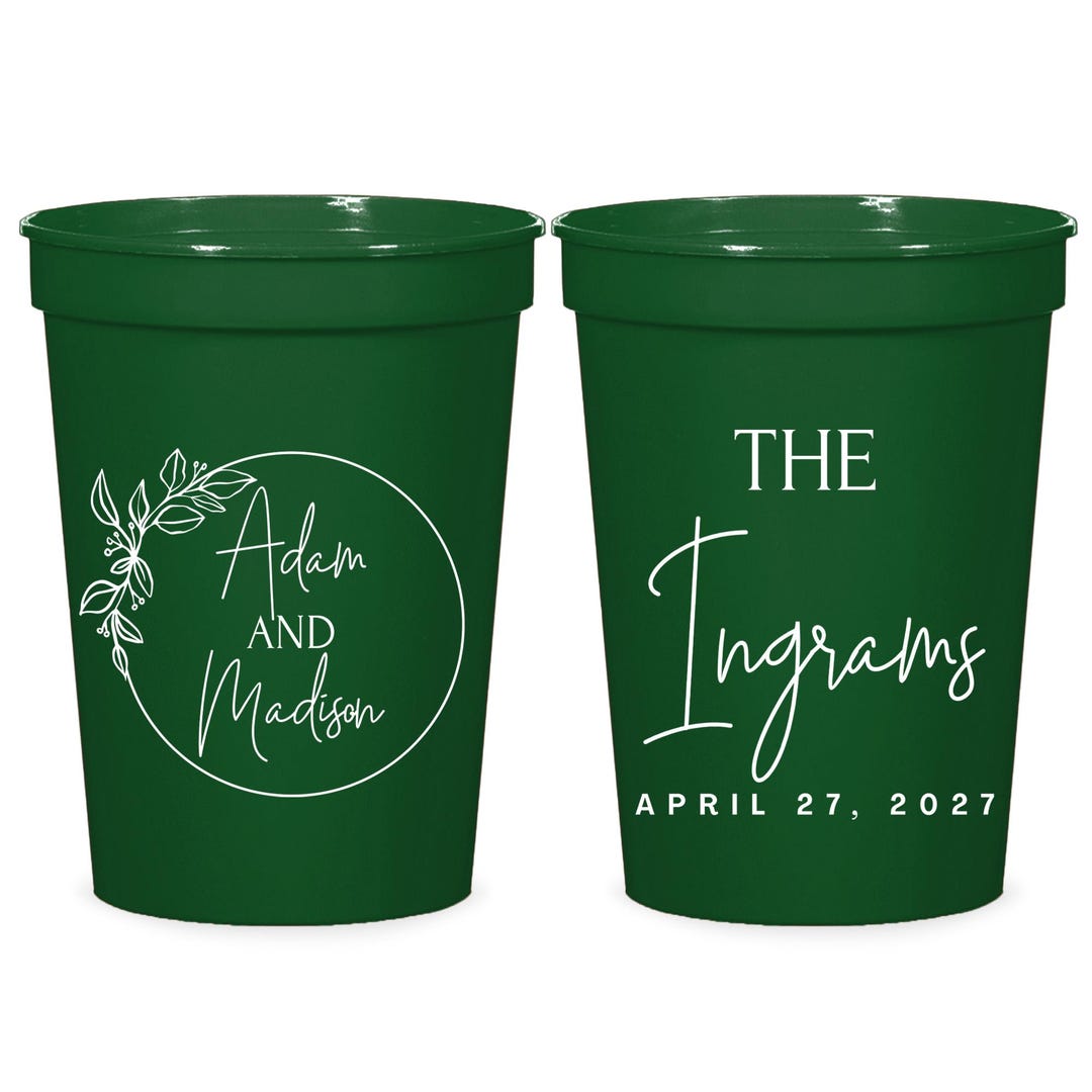 Custom Wedding Stadium Cups, Custom Stadium Cup Wedding Favors, Plastic ...