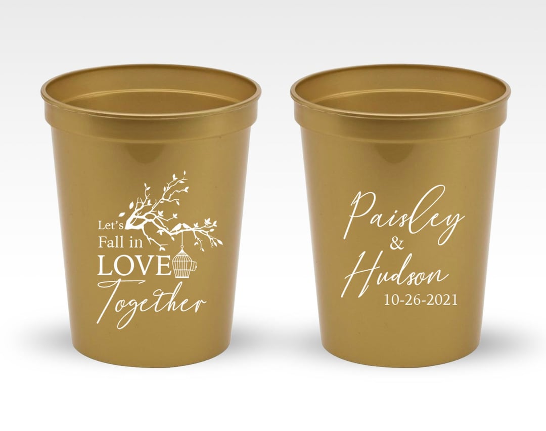 Customized Wedding Together Wedding Stadium Cups, Fall Wedding Stadium ...