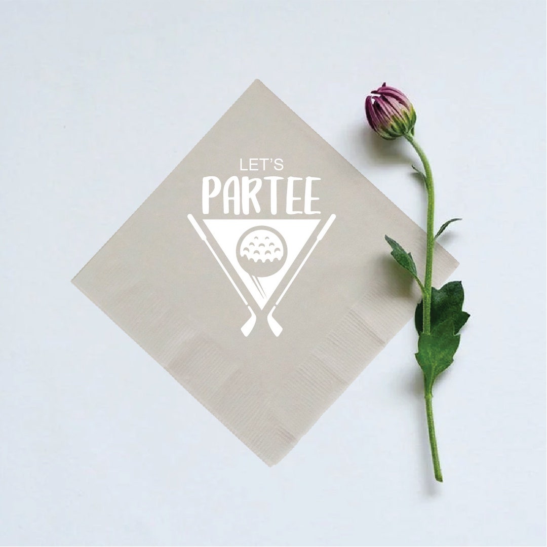 Personalized Custom Golf 2ply Cocktail Napkins, Personalized Beverage ...