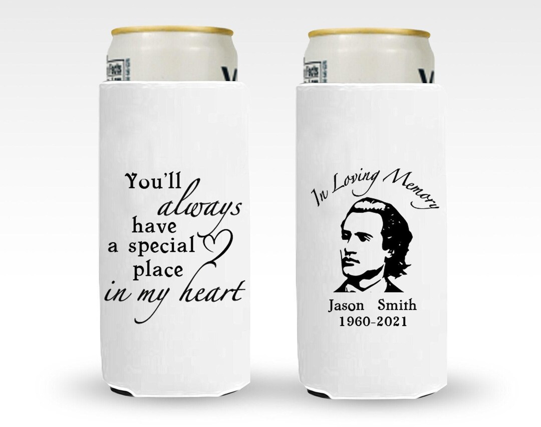 Personalized Tall Can Coolers, in Loving Memory Tall Can Coolers ...