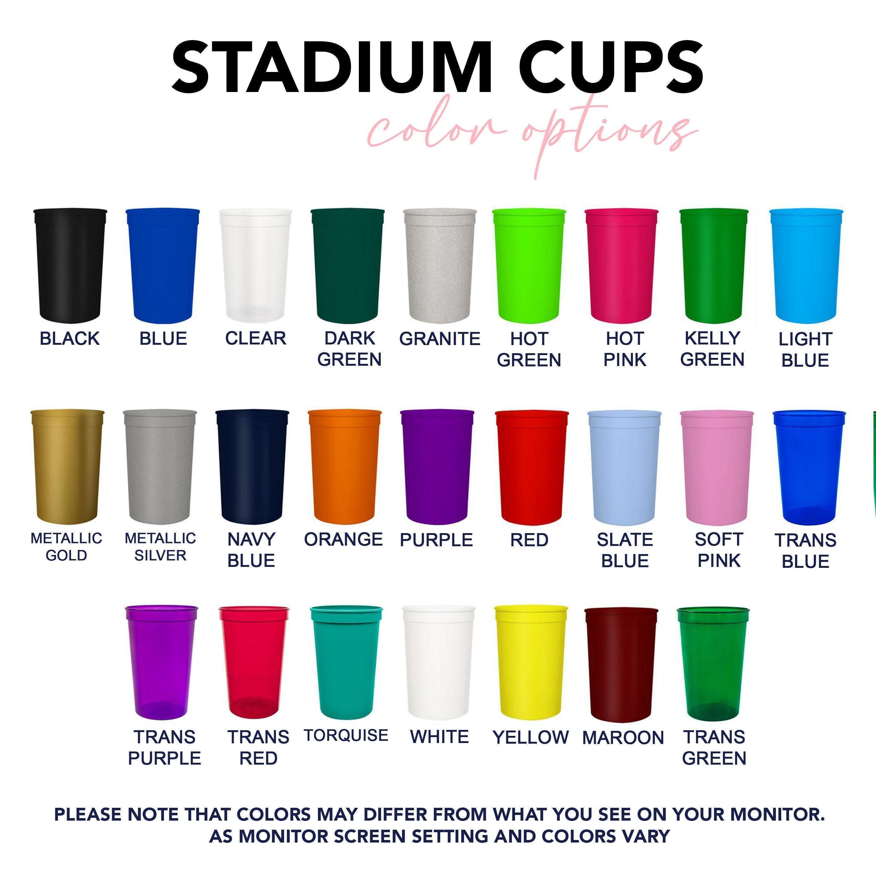 Custom Wedding Stadium Cups, Custom Stadium Cup Wedding Favors, Plastic ...