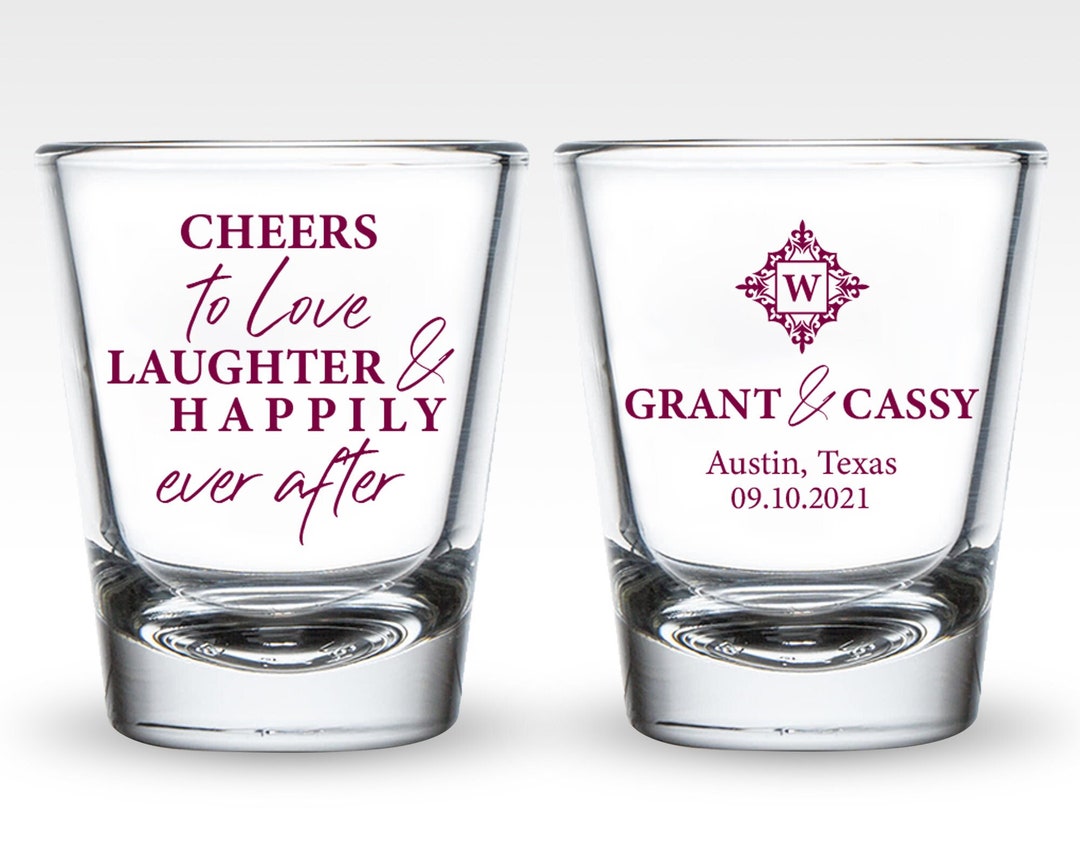 Personalized Wedding Shot Glasses, Personalized Favor Shot Glass ...