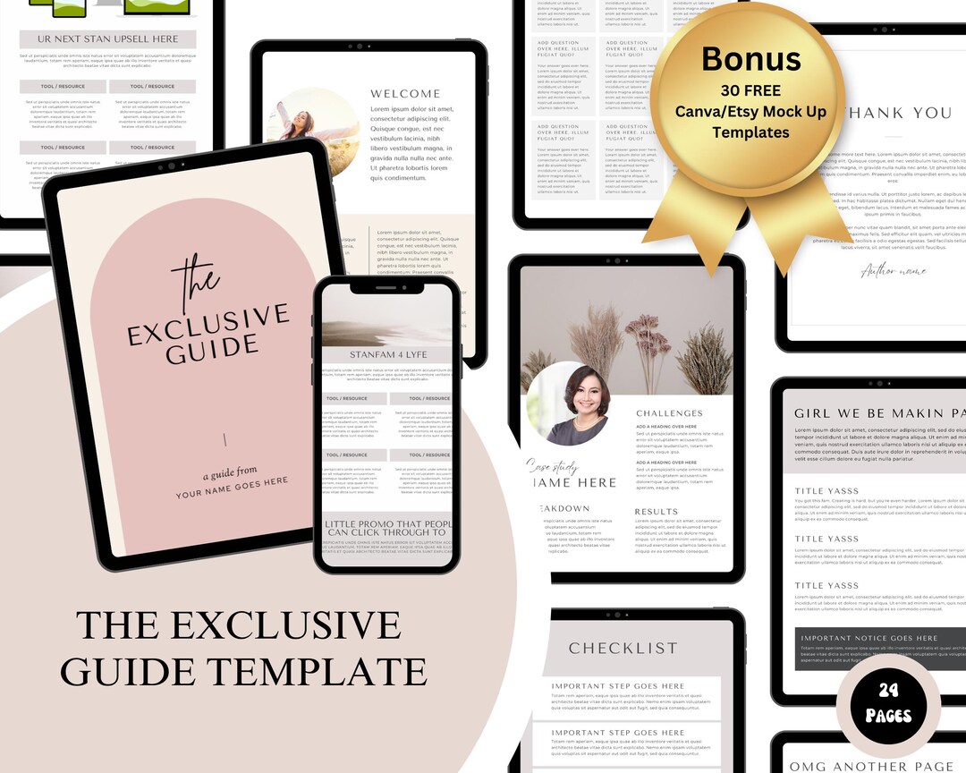 E-book Guide Template: Canva Business Guide, MRR & PLR Rights (digital ...