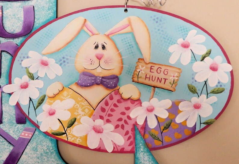 Hand painted Bunny Trail sign. This little rabbit shows the | Etsy