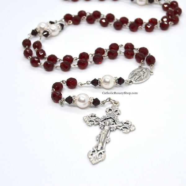Garnet Rosary Beads - Etsy