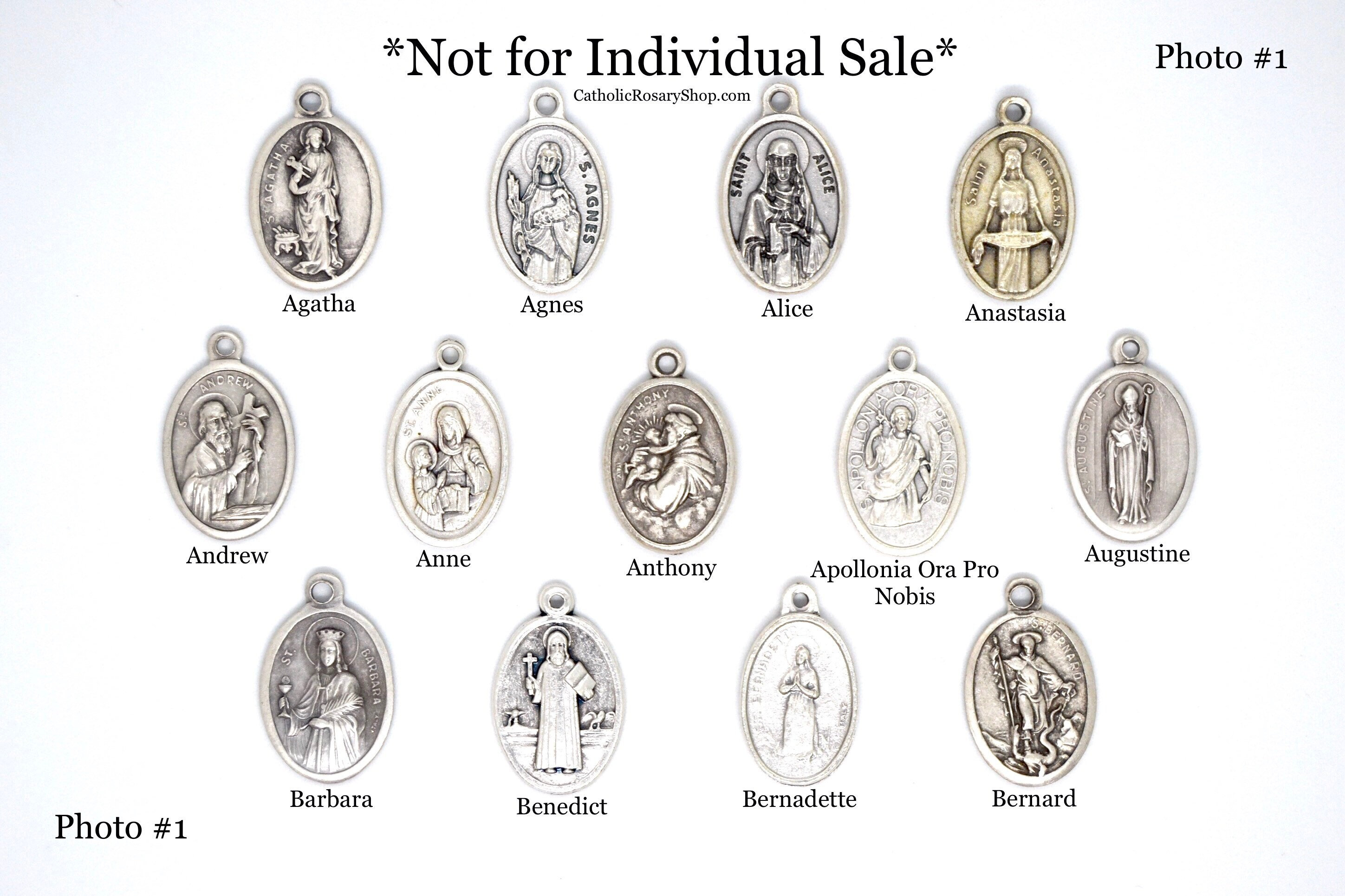 Patron Saint Charms | Add on to a Rosary Purchase | Patron Saint Charms ...