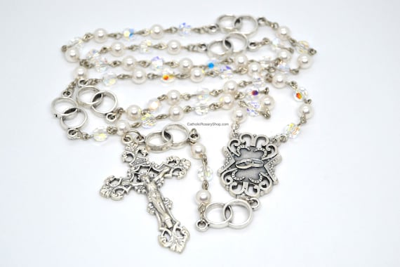 Double Ring Wedding Rosary Wedding Rosary Gifts for the - Etsy