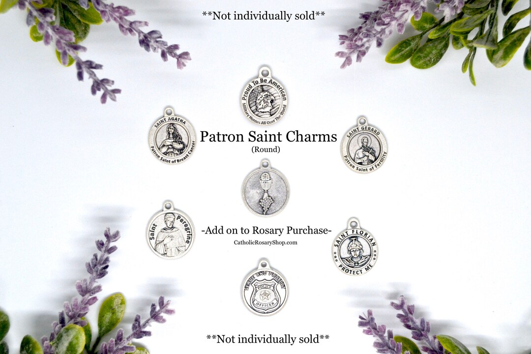 Patron Saint Charms to Add to a Rosary Purchase | Religious Medal ...