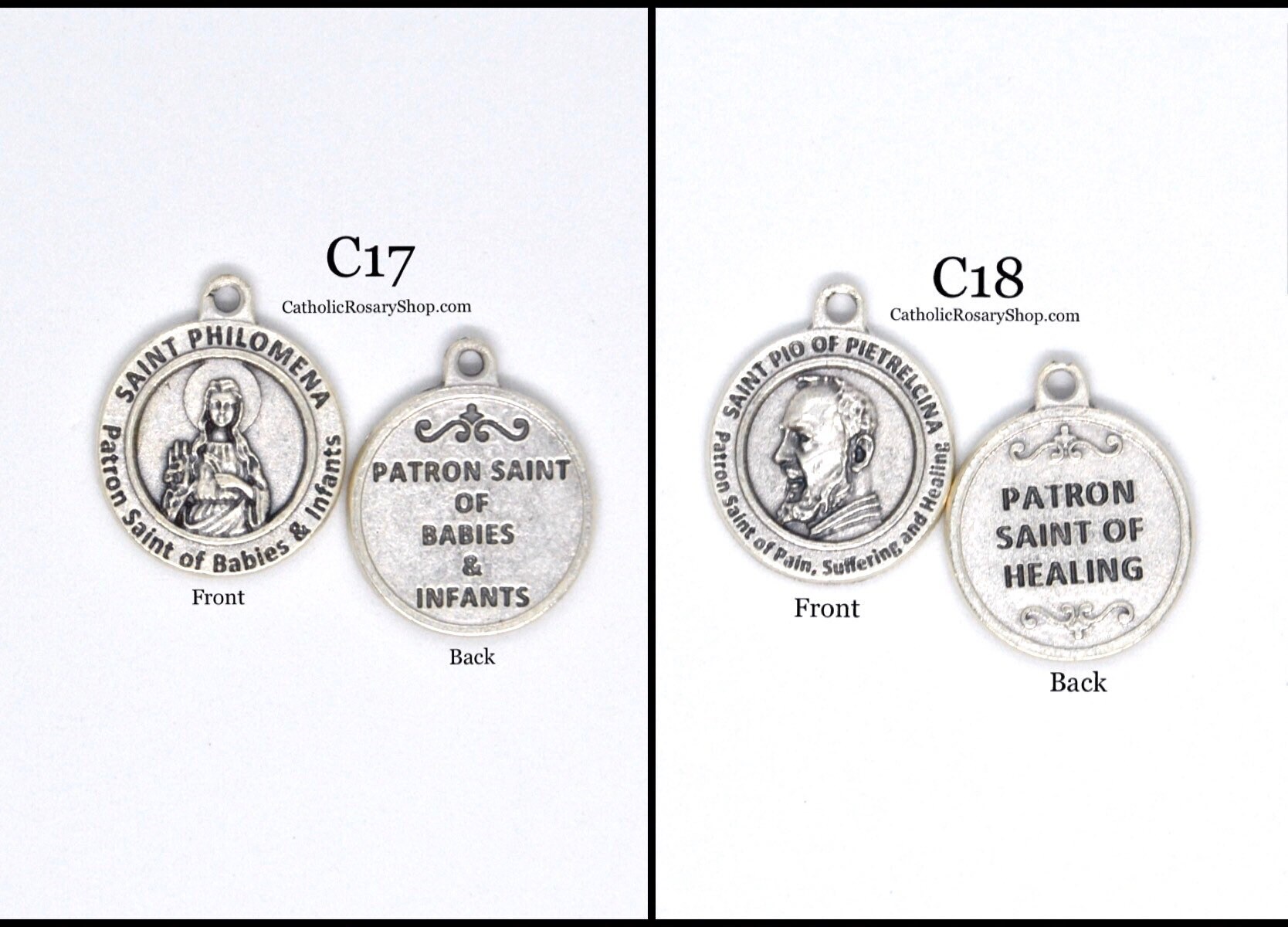 Patron Saint Charms to Add to a Rosary Purchase | Religious Medal ...