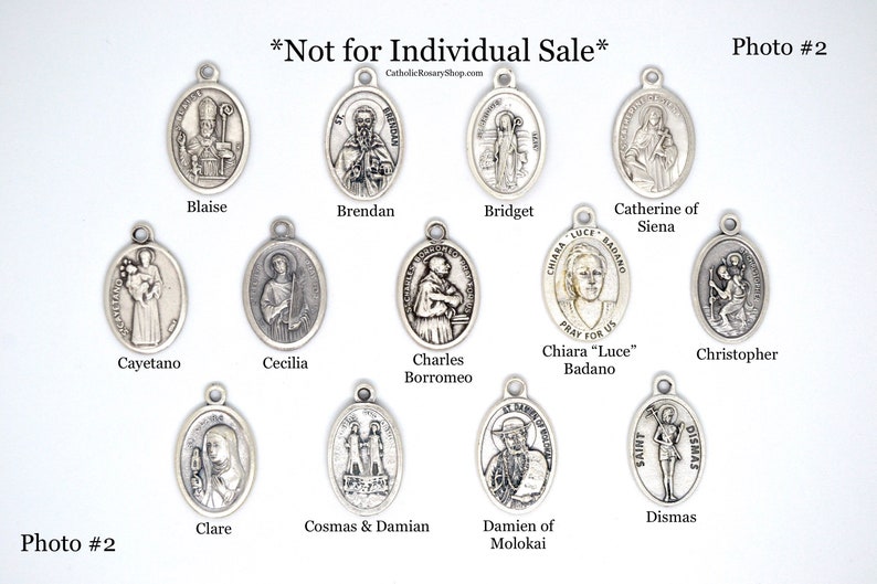 Patron Saint Charms | Add on to a Rosary Purchase | Patron Saint Charms ...