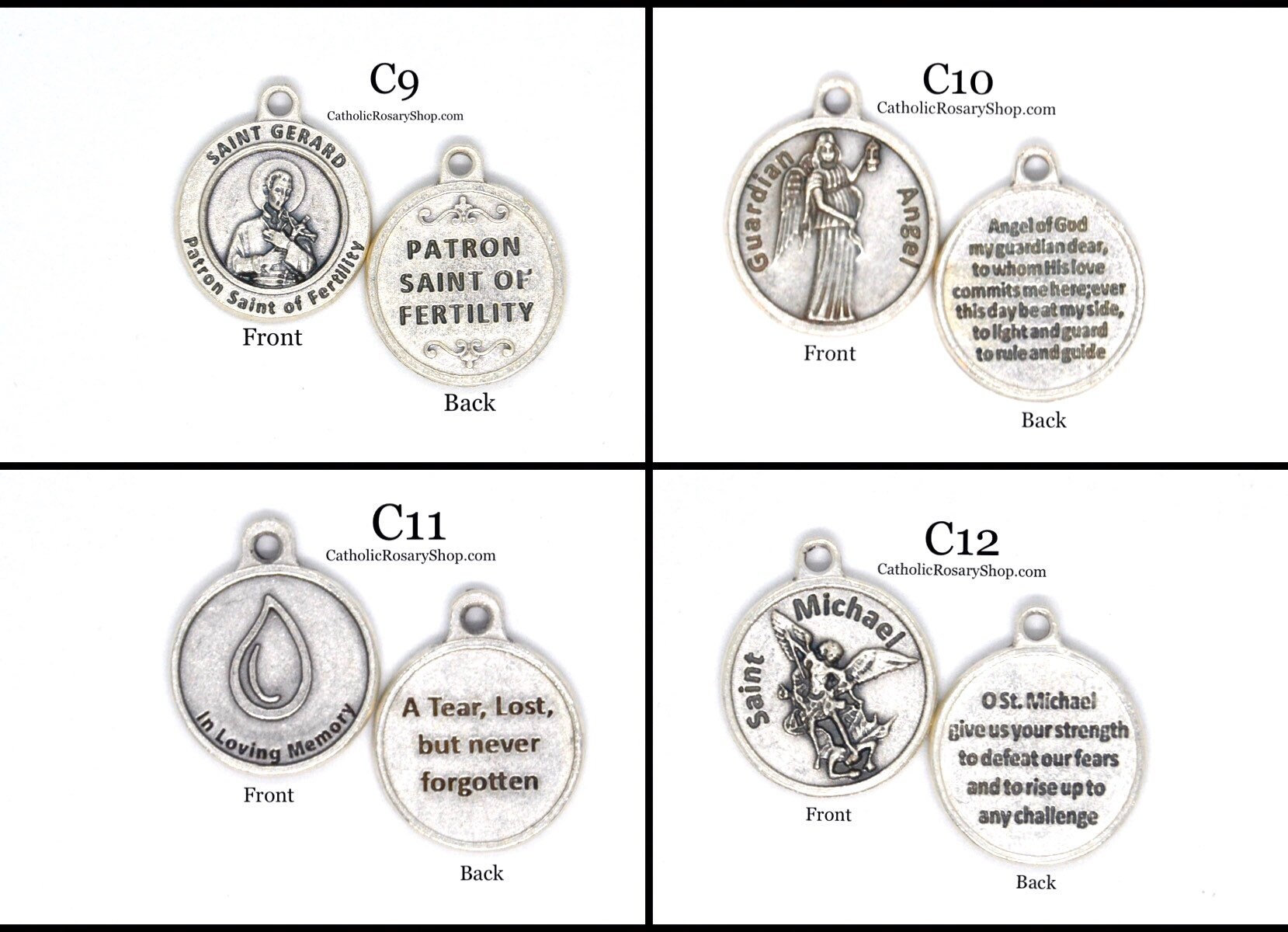 Patron Saint Charms to Add to a Rosary Purchase | Religious Medal ...