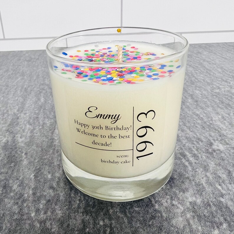 Personalized Birthday Candle All Natural Soy Wax Birthday - Etsy