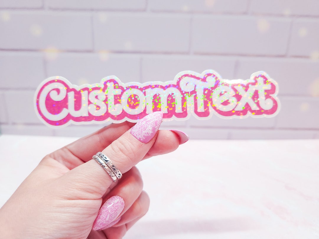 Custom Barb Pink Vinyl Sticker, Die Cut Water Bottle Sticker ...